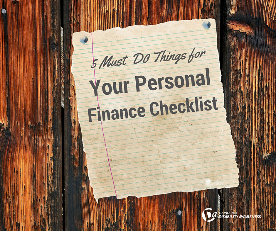 Five Must Things for Your Personal Finance Checklist Five Must Things for Your Personal Finance Checklist